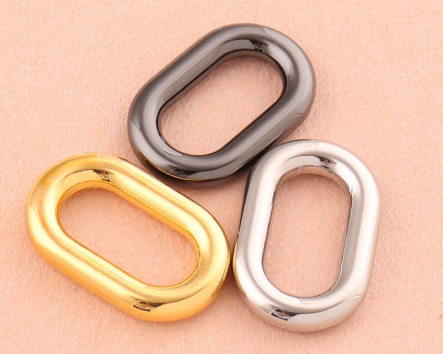 17mm Oval Adjuster Buckle Slide Buckles ringMetal loop Purse | Etsy