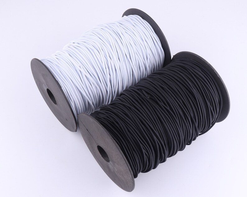 1.5mm White Round Elastic Cord for Face Mask Stretch Cord - Etsy
