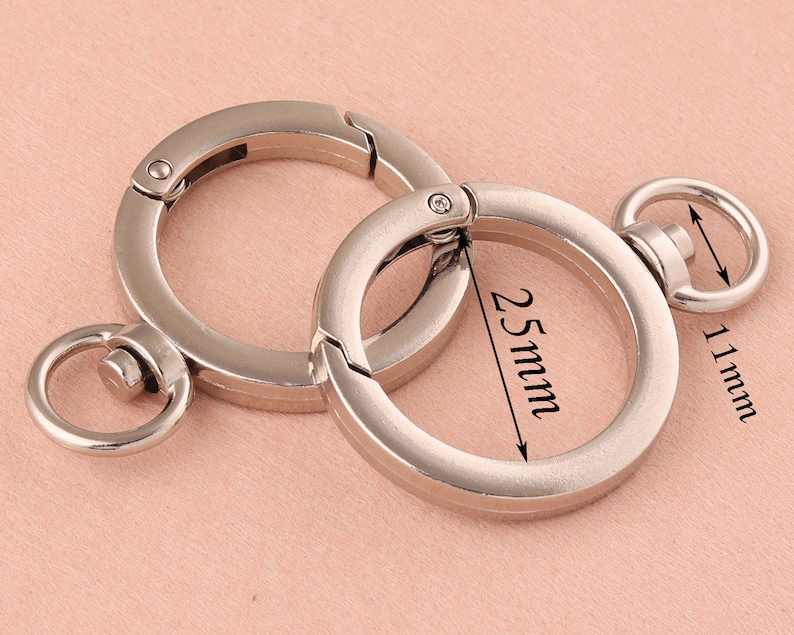 25mm Round Spring Ring Gate Silver Spring Snap Hook Gate O - Etsy