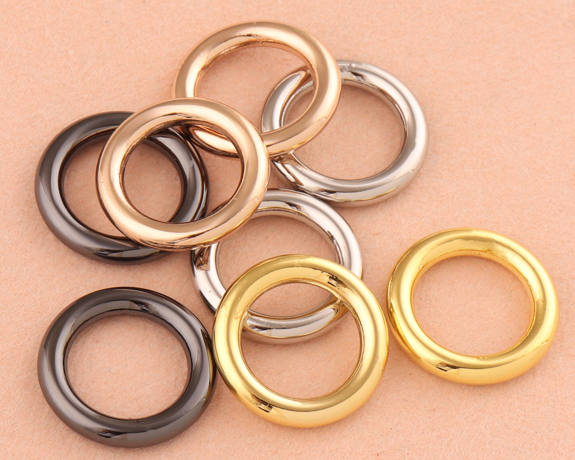 14mm Metal O Rings Welded Metal Loops Silver Round Formed - Etsy