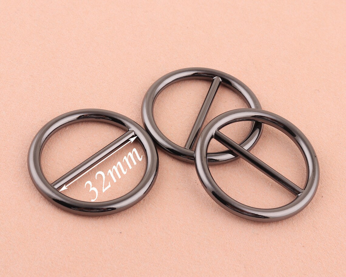 1 Adjuster Buckles Round center Slide BucklesMetal | Etsy