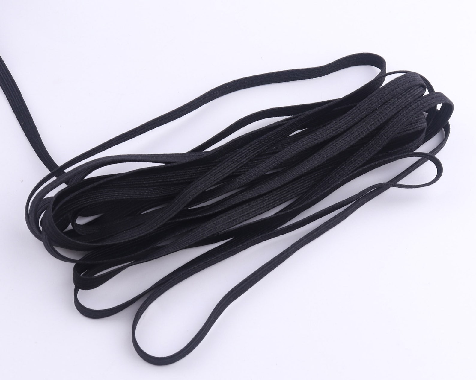 5mm Black Flat Elastic Cord for Face Mask Stretch Cord Elastic - Etsy