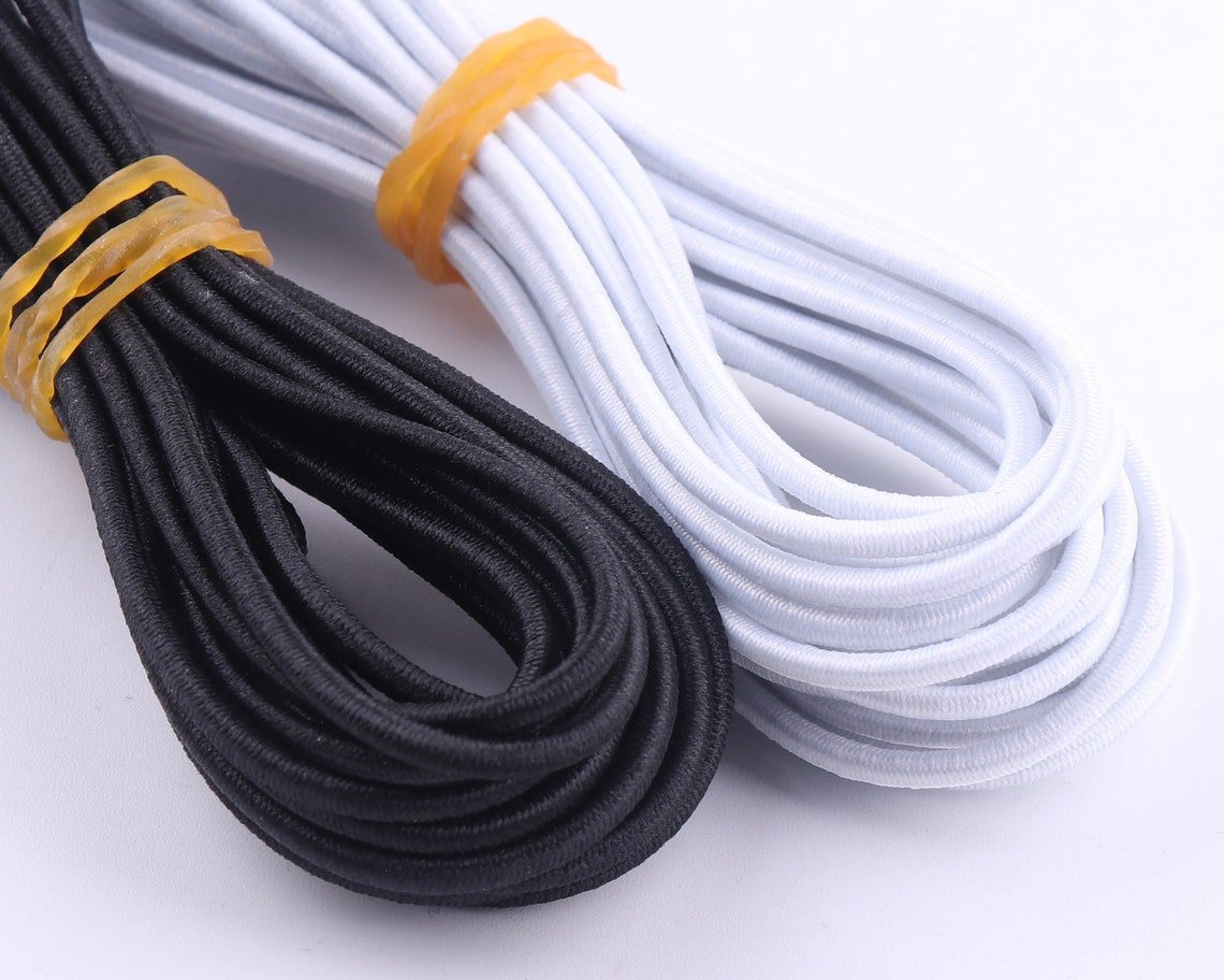1.5mm White Round Elastic Cord for Face Mask Stretch Cord - Etsy