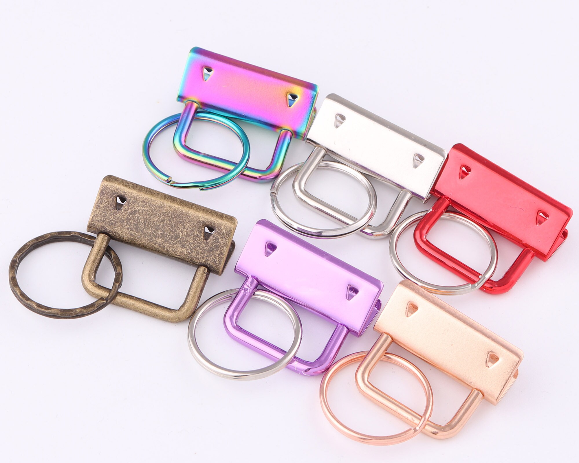 25/32mm Rainbow Key Fob Hardware With Key Rings Sets Metal | Etsy