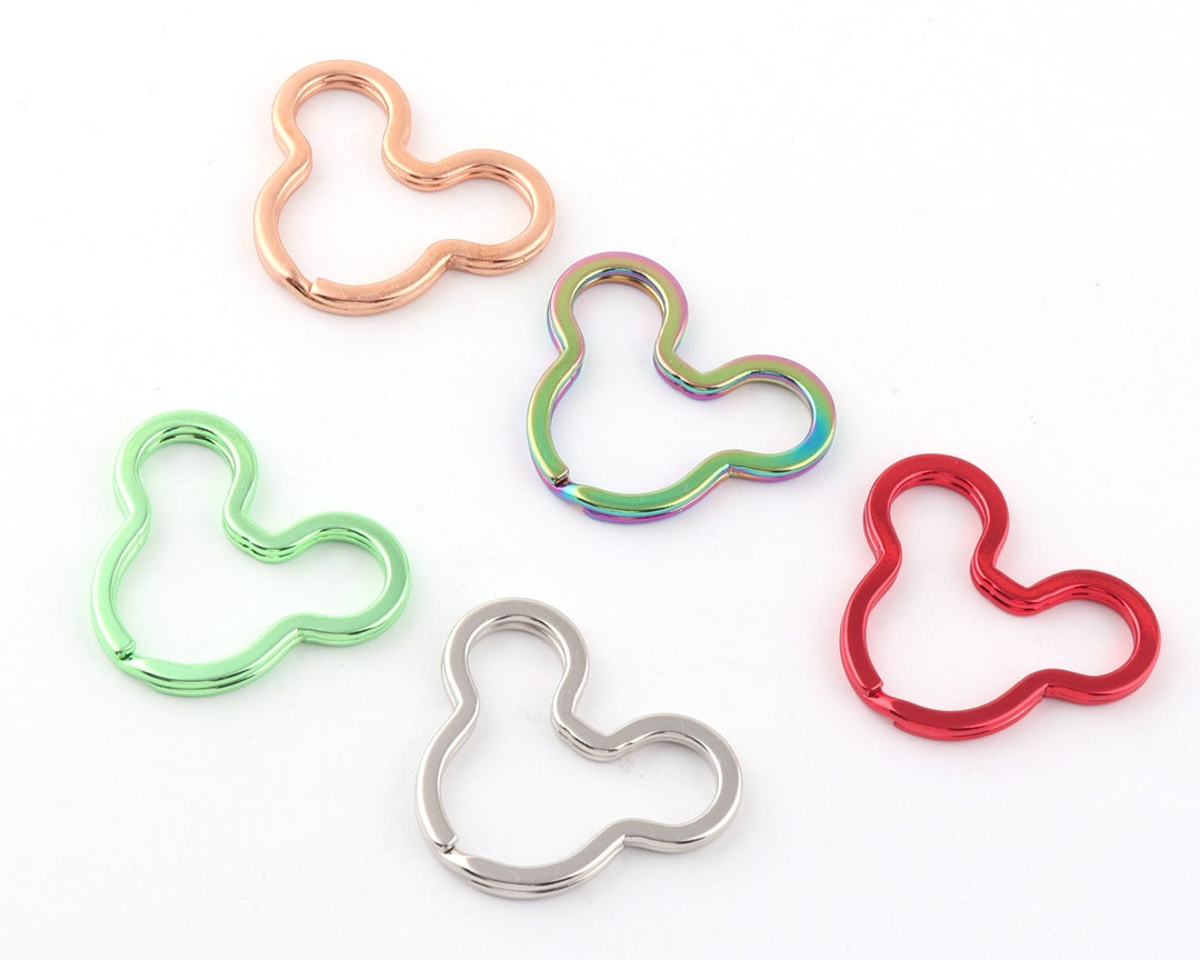 Rainbow Mickey Mouse Split Key Rings Key Chain Supplies,jump Ring Metal ...