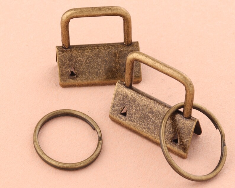 32mm Bronze Key Fob Hardware With Key Rings Sets Metal - Etsy