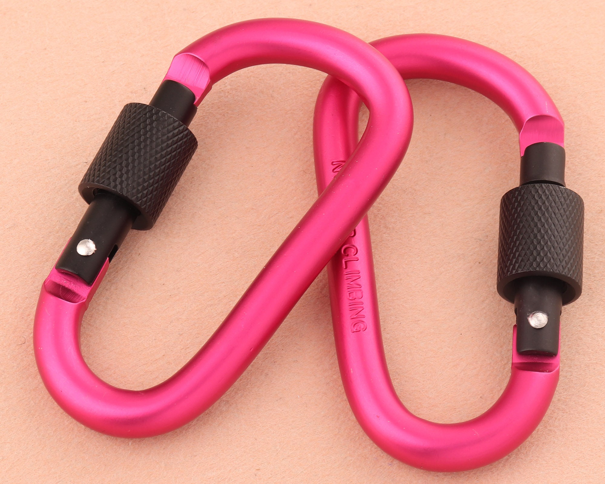 Pink Carabiner D Buckle4062mm Climbing Keychain Clipkey - Etsy