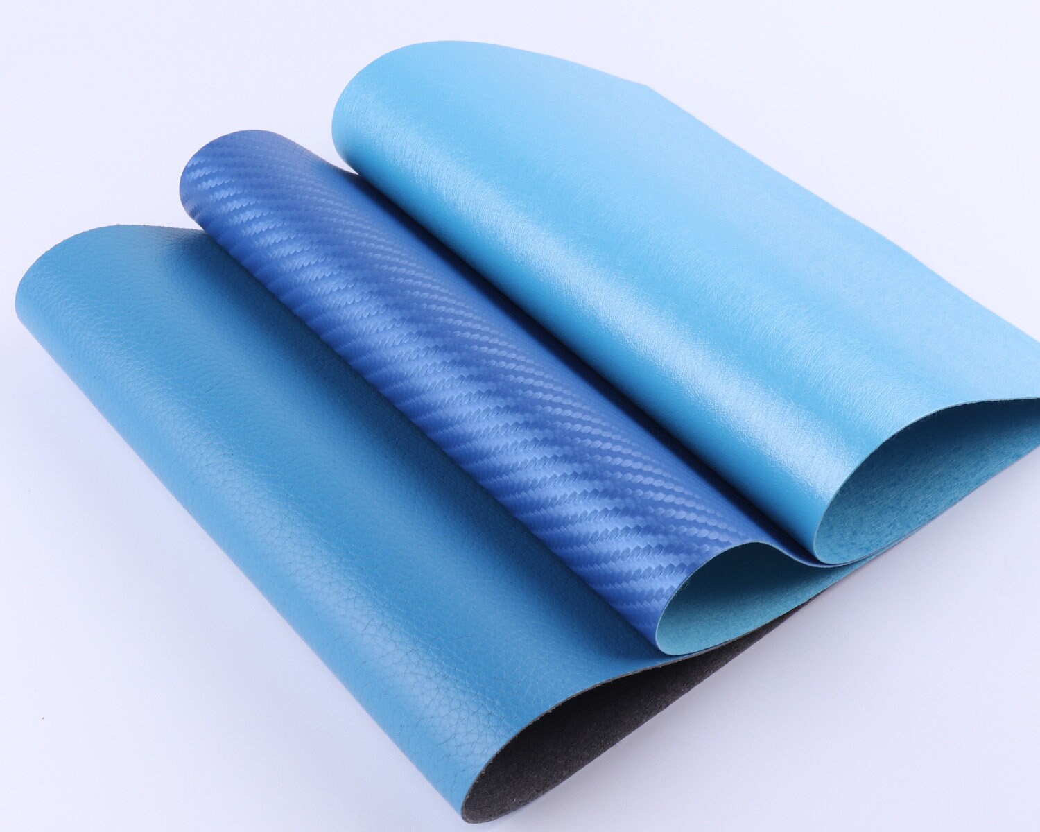 Blue Faux Leather Sheetssolid leather fabricvegan | Etsy