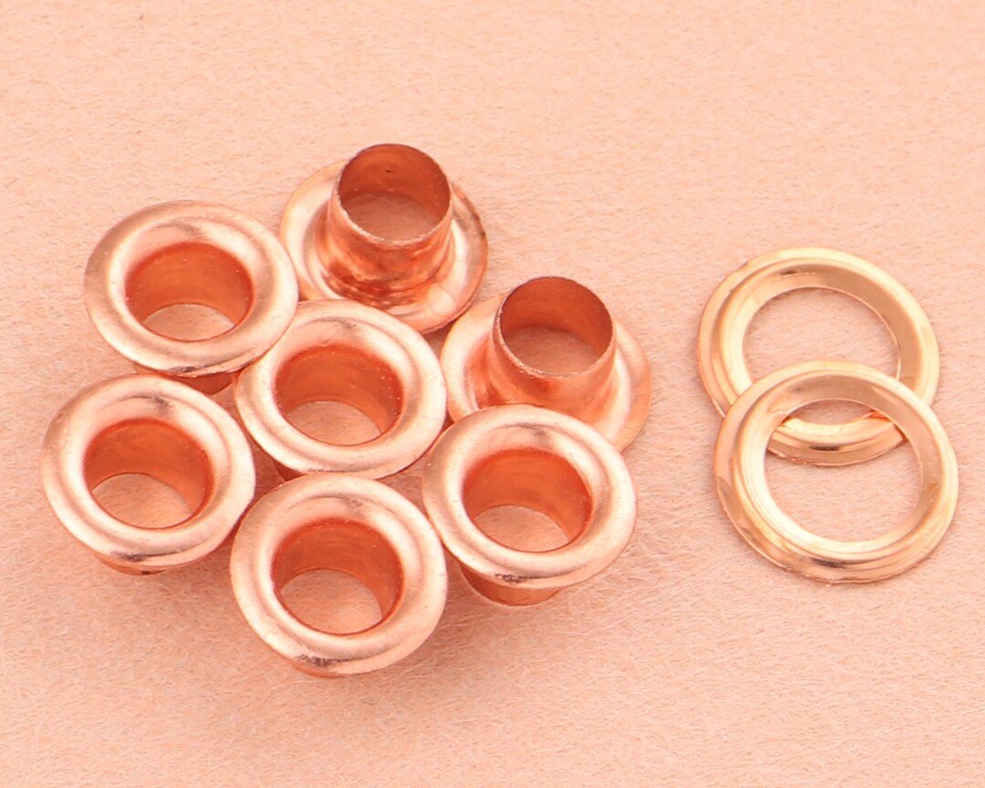 5mm Rose Gold Eyelets Grommets With Washers Metal Grommets - Etsy