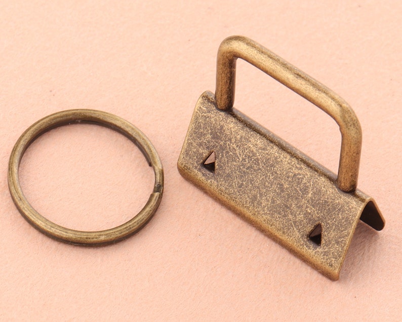 32mm Bronze Key Fob Hardware With Key Rings Sets Metal - Etsy