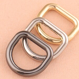 18mm Silver D Ring Slide Adjustable Buckles Loop,metal D Rings Belt ...