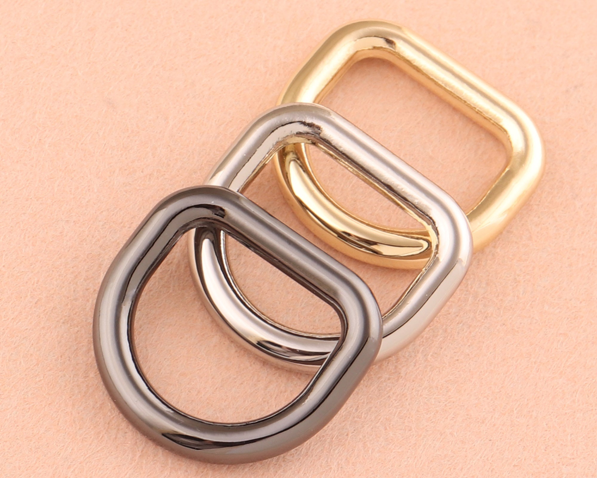 18mm Silver D Ring Slide Adjustable Buckles Loopmetal D Rings - Etsy