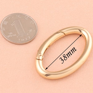 38mm Round Ring Gate Silver Gold Oval Spring Snap Ring Gate O - Etsy