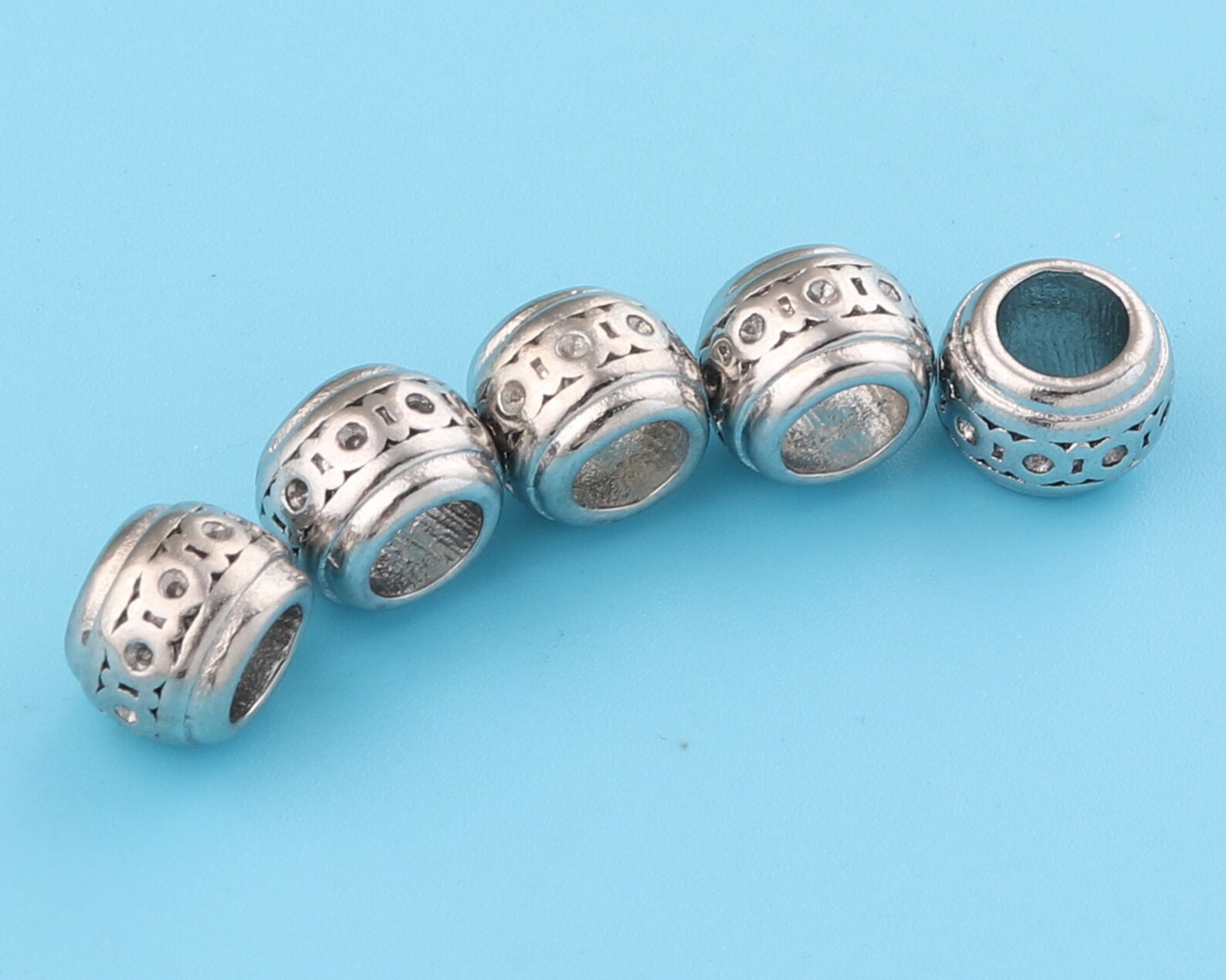 5mm Antique Silver Metal Round Spacer Beadsowl Spacers - Etsy