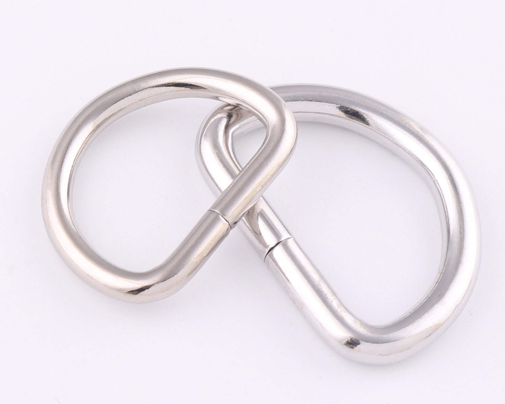 13-40mm silver D Rings slide adjustable buckles LoopMetal D | Etsy
