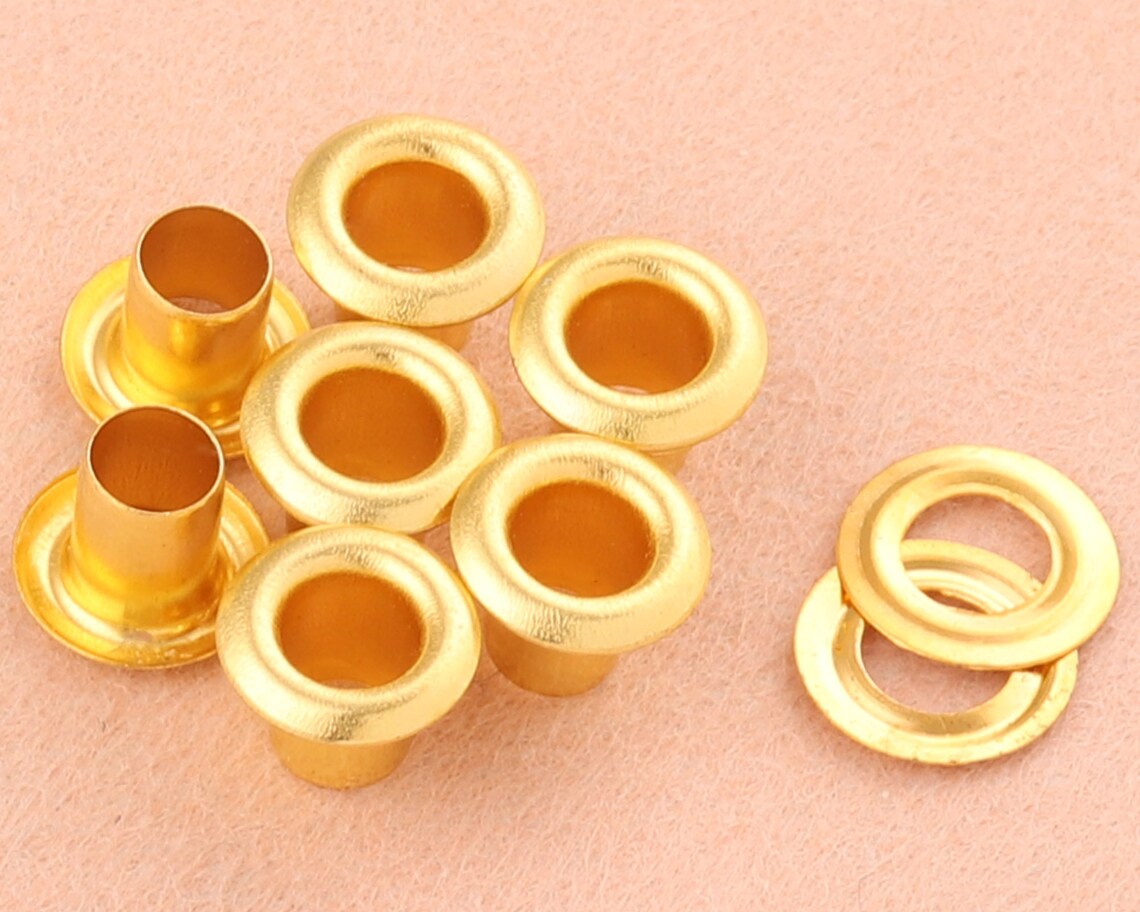 4mm Gold Eyelets Grommets With Washers Metal Grommets Rivets | Etsy