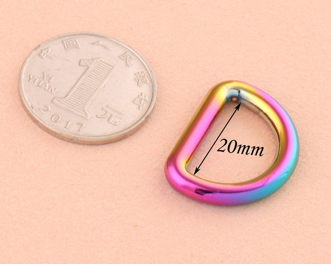 20mm Rainbow D Ring Slide Adjustable Buckles Loopmetal D - Etsy