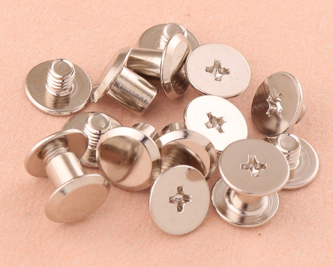 99mm Silver Screw Rivets Metal Button Screw Back Studs Screw Studs for ...