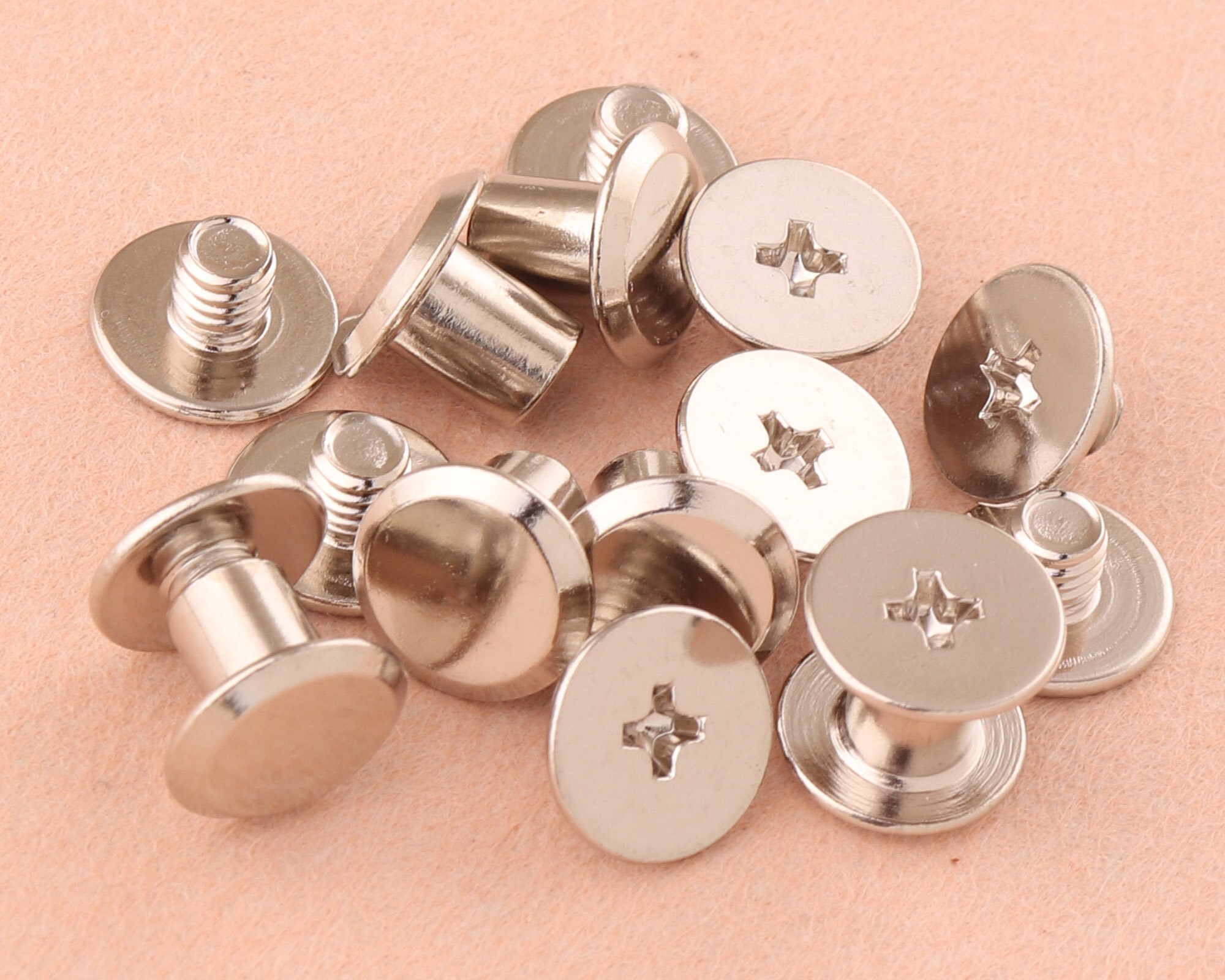 99mm Silver Screw Rivets Metal Button Screw Back Studs Screw - Etsy