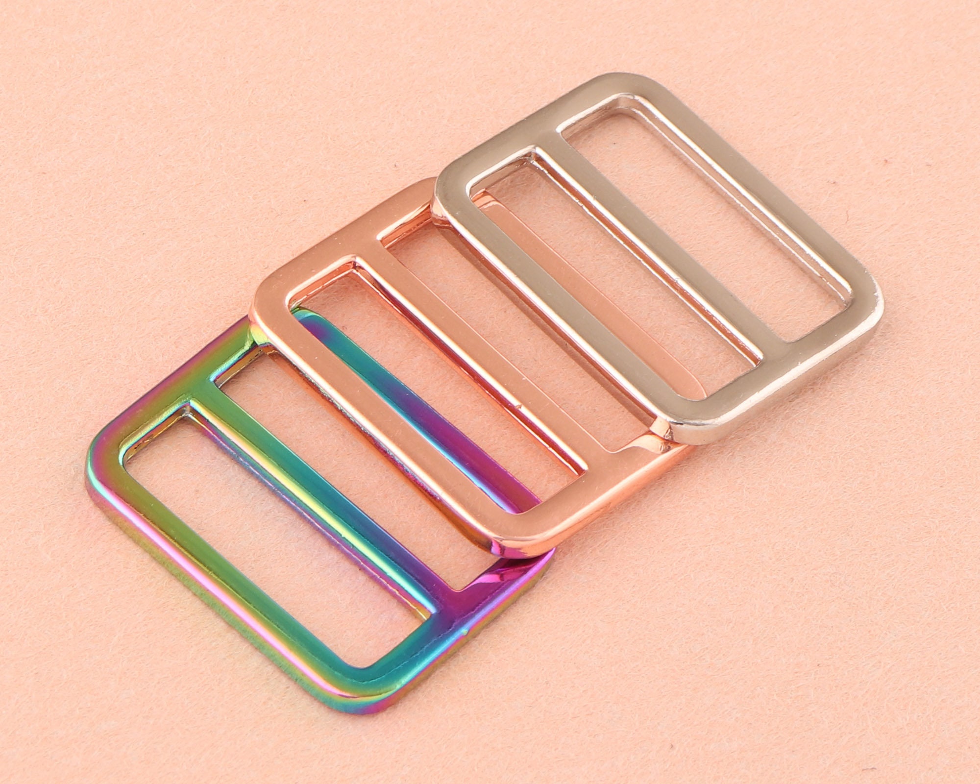 25mm Rainbow Adjustable Belt Buckle Slide Bucklesrectangle - Etsy