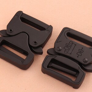 27mm Black Metal Release Buckle Adjustable Backpack Buckles Webbing ...