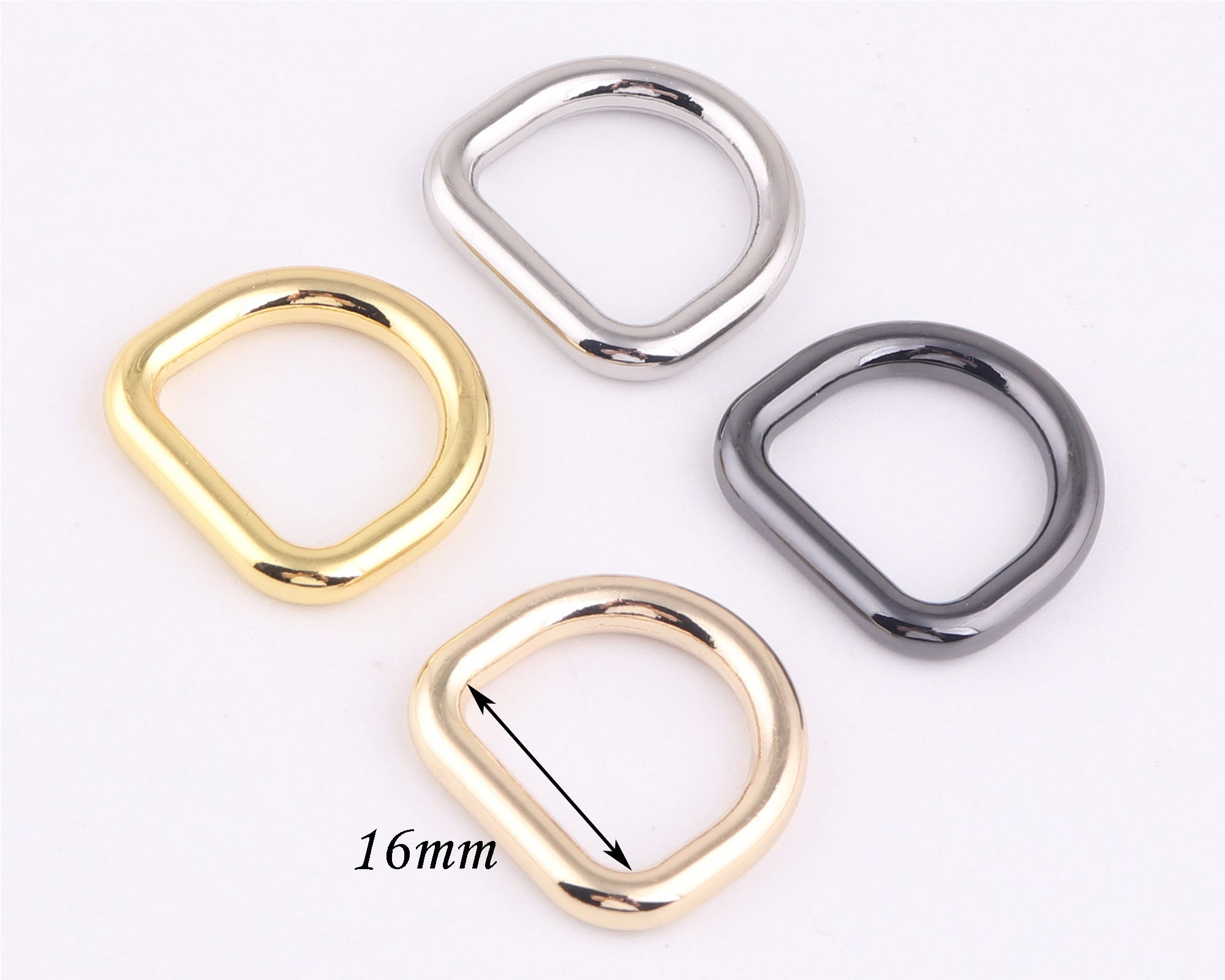 16mm5/8 silver D Rings slide adjustable bucklesMetal | Etsy