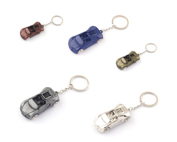Mini Vintage Sports Car With Key Ringmetal Sportscar Model | Etsy
