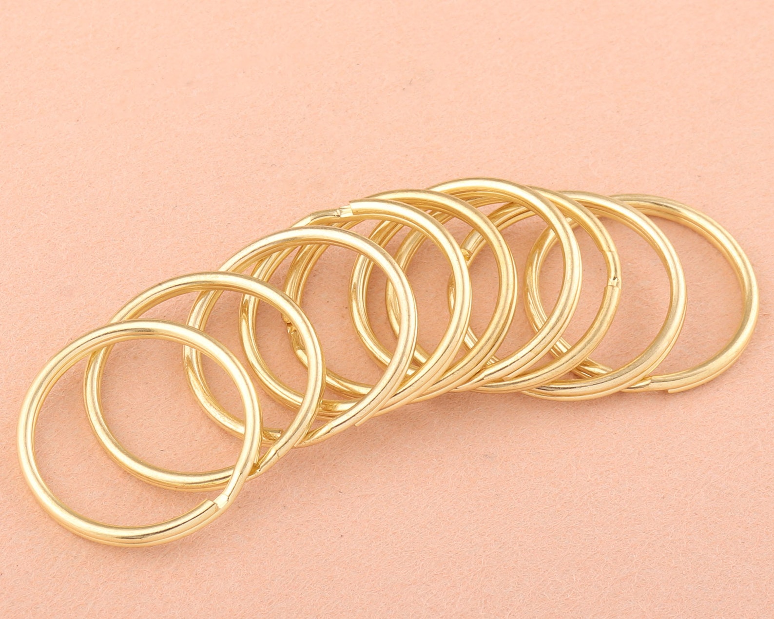 22mm Gold Round Split Key Rings Key Chain Clasp Supplieso - Etsy