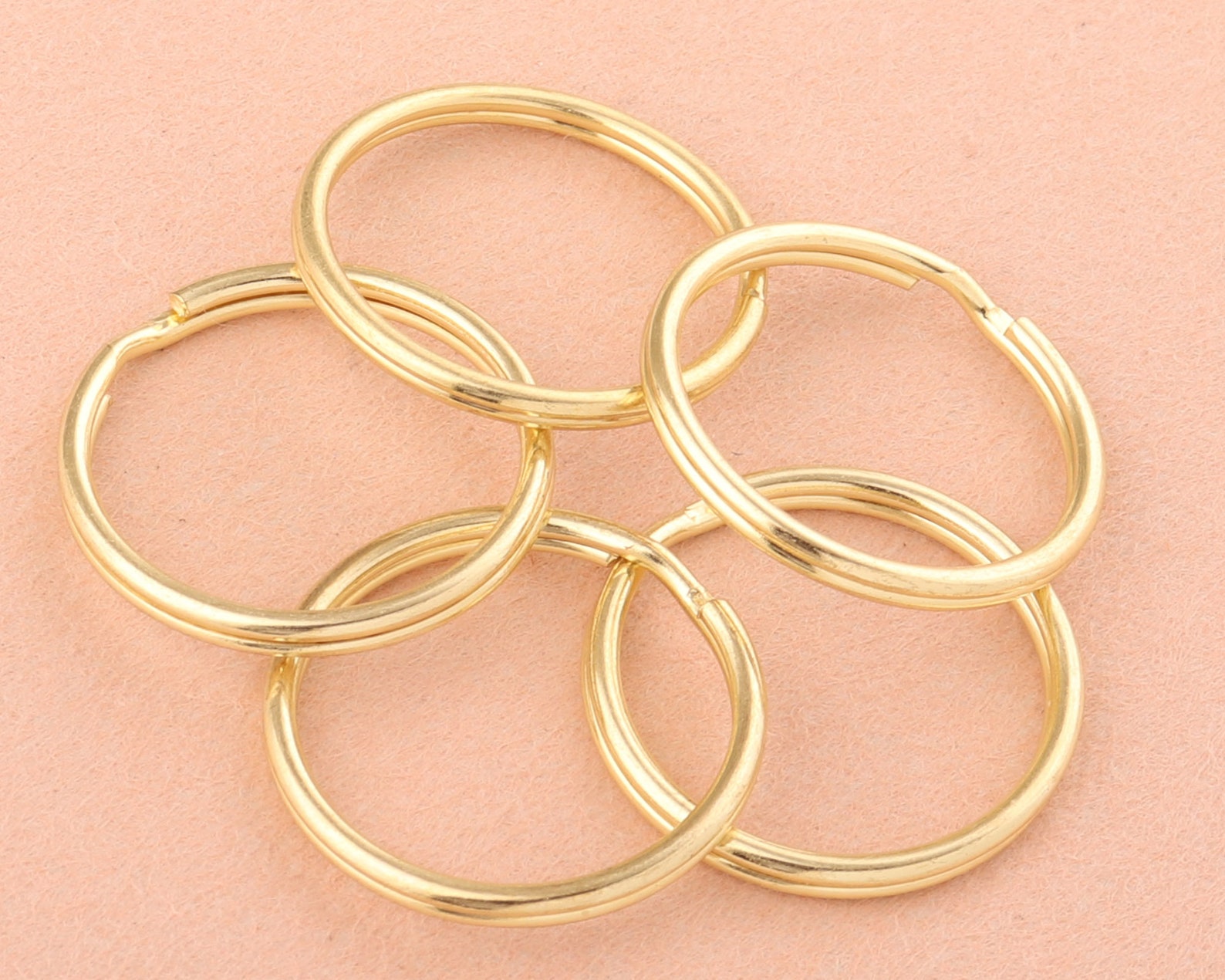 22mm Gold Round Split Key Rings Key Chain Clasp Supplieso - Etsy