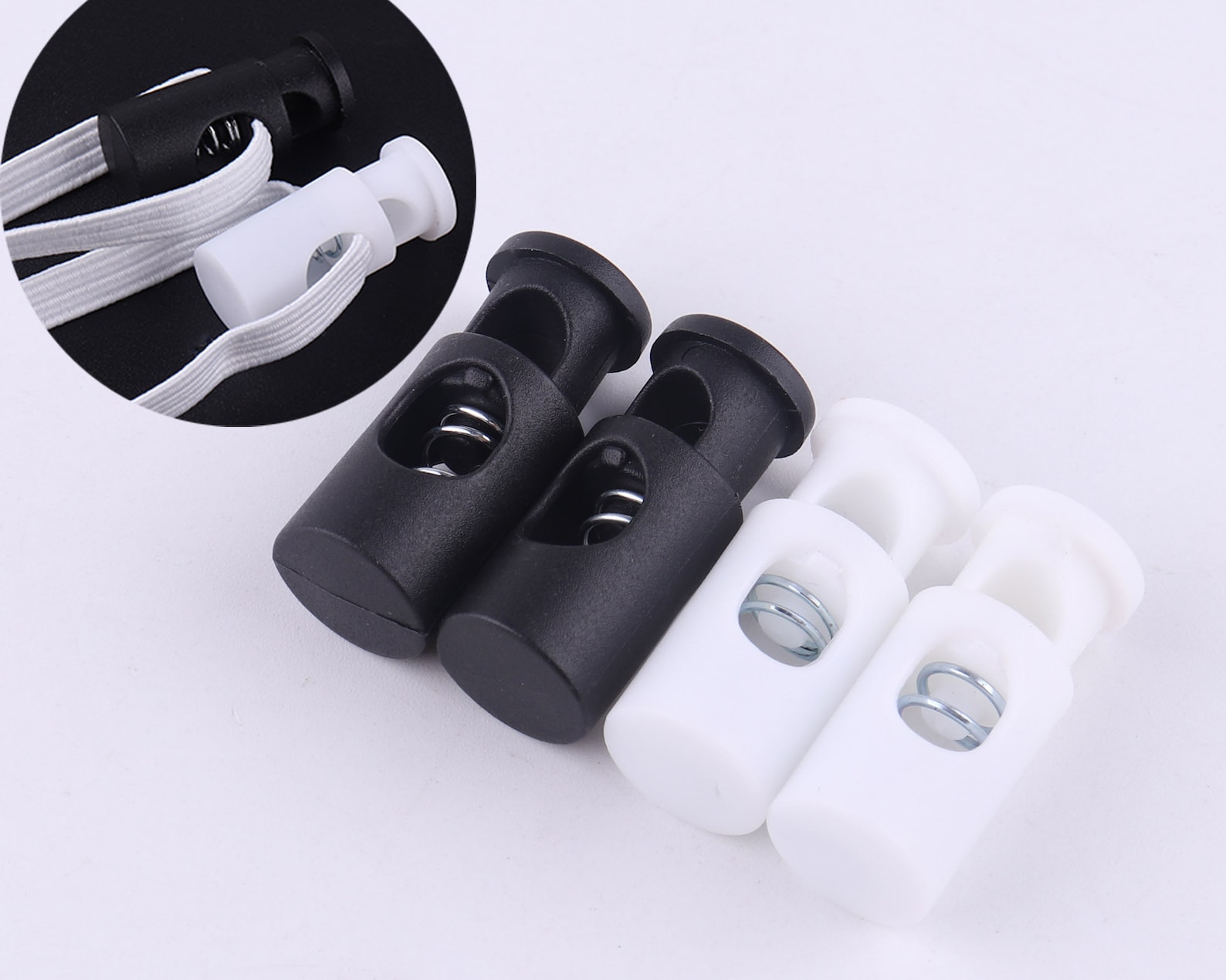 White Cord Lock Adjuster Elastic Adjuster Cord Stop Toggles - Etsy