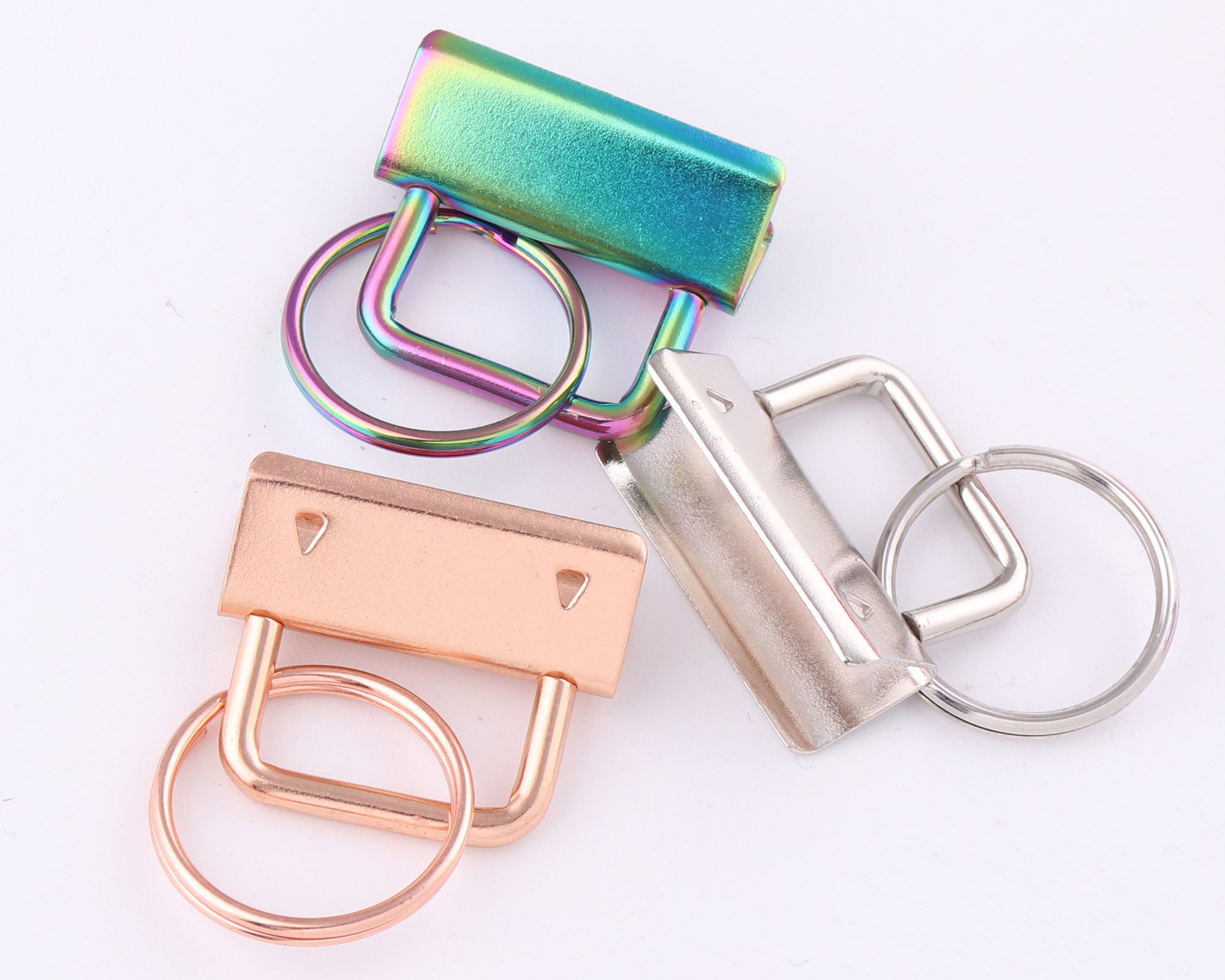25/32mm Rainbow Key Fob Hardware With Key Rings Sets Metal | Etsy