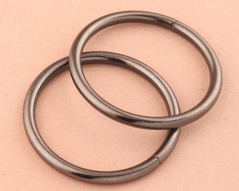 50mm Metal O Rings Welded Metal Loops Gunmetal Round Strap - Etsy