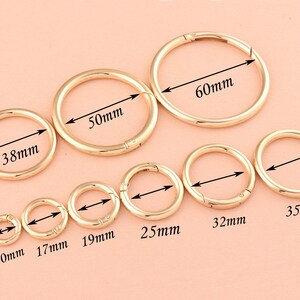 Gold Spring Round Ring Gate Spring Snap Hook Gate O Ring,metal Snap ...