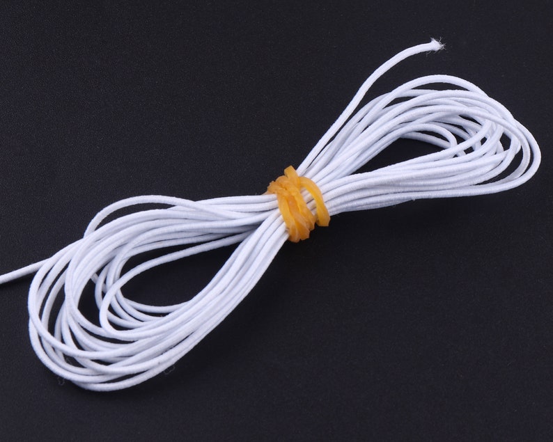 1.5mm White Round Elastic Cord for Face Mask Stretch Cord - Etsy