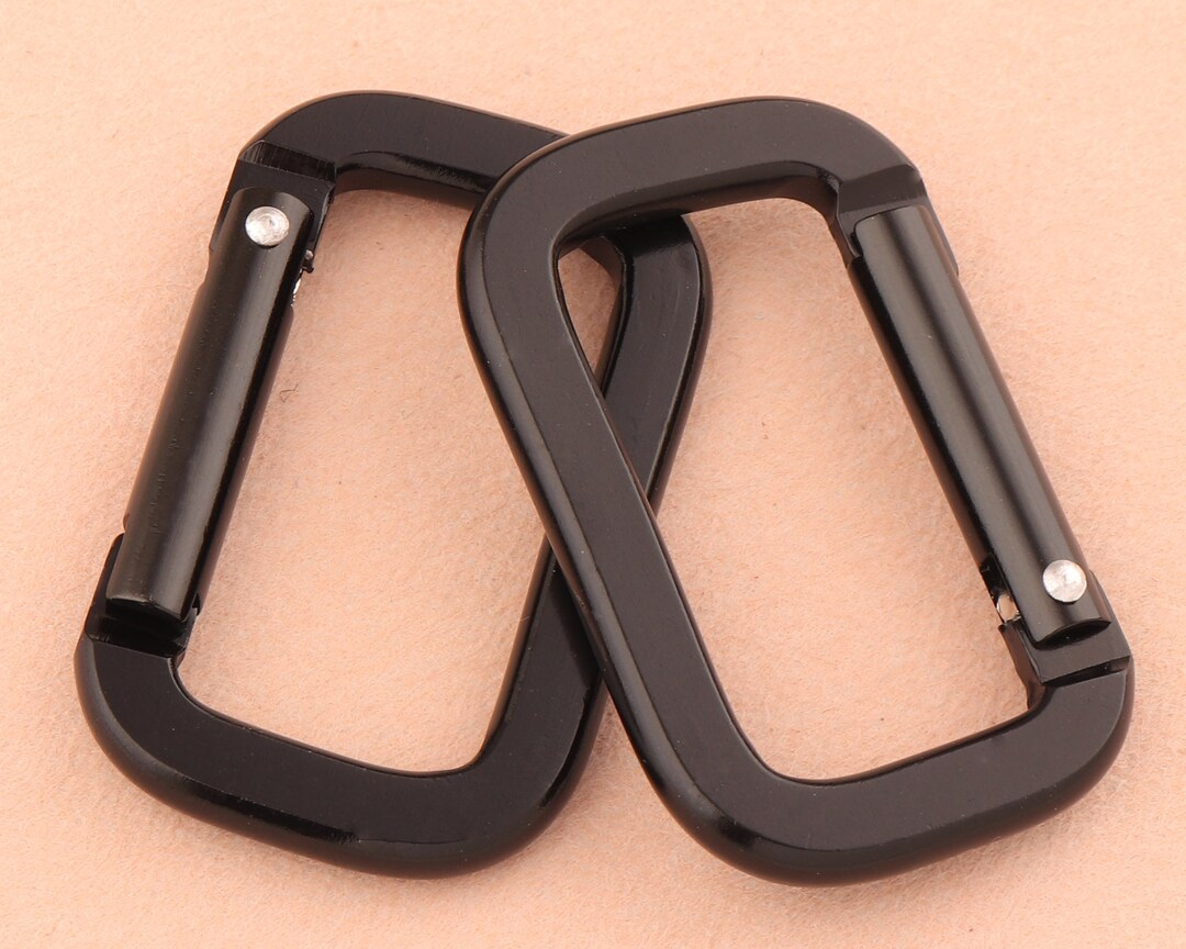Black Carabiner D Buckle,4032mm Climbing Keychain Clip,key Ring Clasp ...