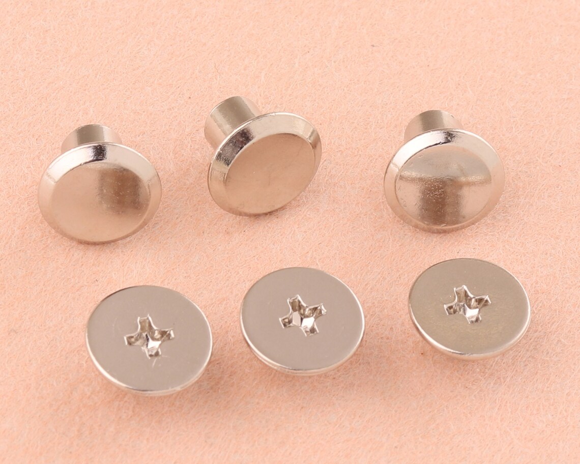 99mm Silver Screw Rivets Metal Button Screw Back Studs Screw - Etsy