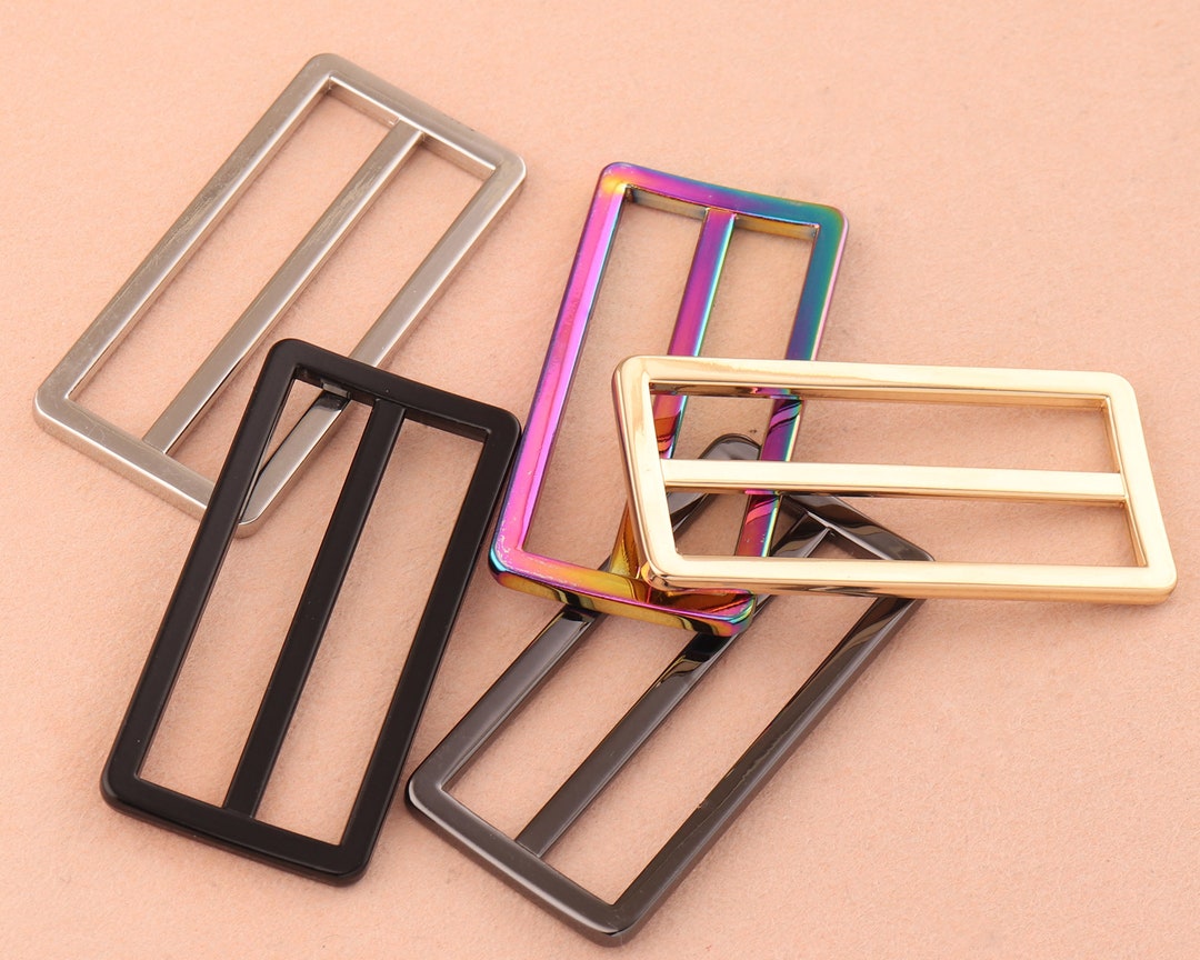 50mm Rainbow Adjustable Belt Buckle Slide Bucklesrectangle - Etsy