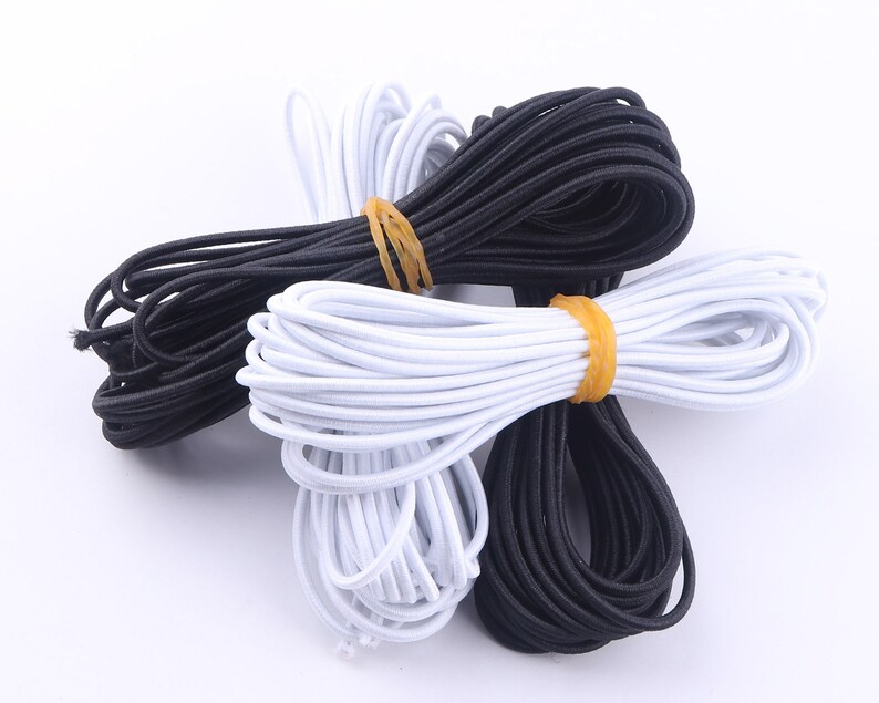 1.5mm White Round Elastic Cord for Face Mask Stretch Cord - Etsy