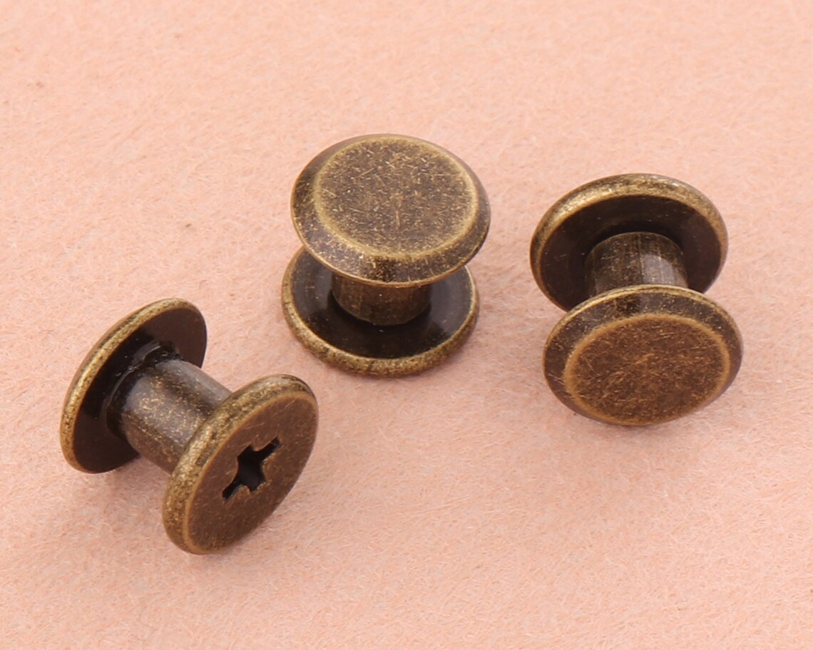 910mm Bronze Screw Rivets Metal Button Screw Back Studs Screw - Etsy