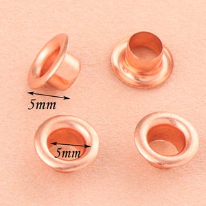 5mm Rose Gold Eyelets Grommets With Washers Metal Grommets - Etsy