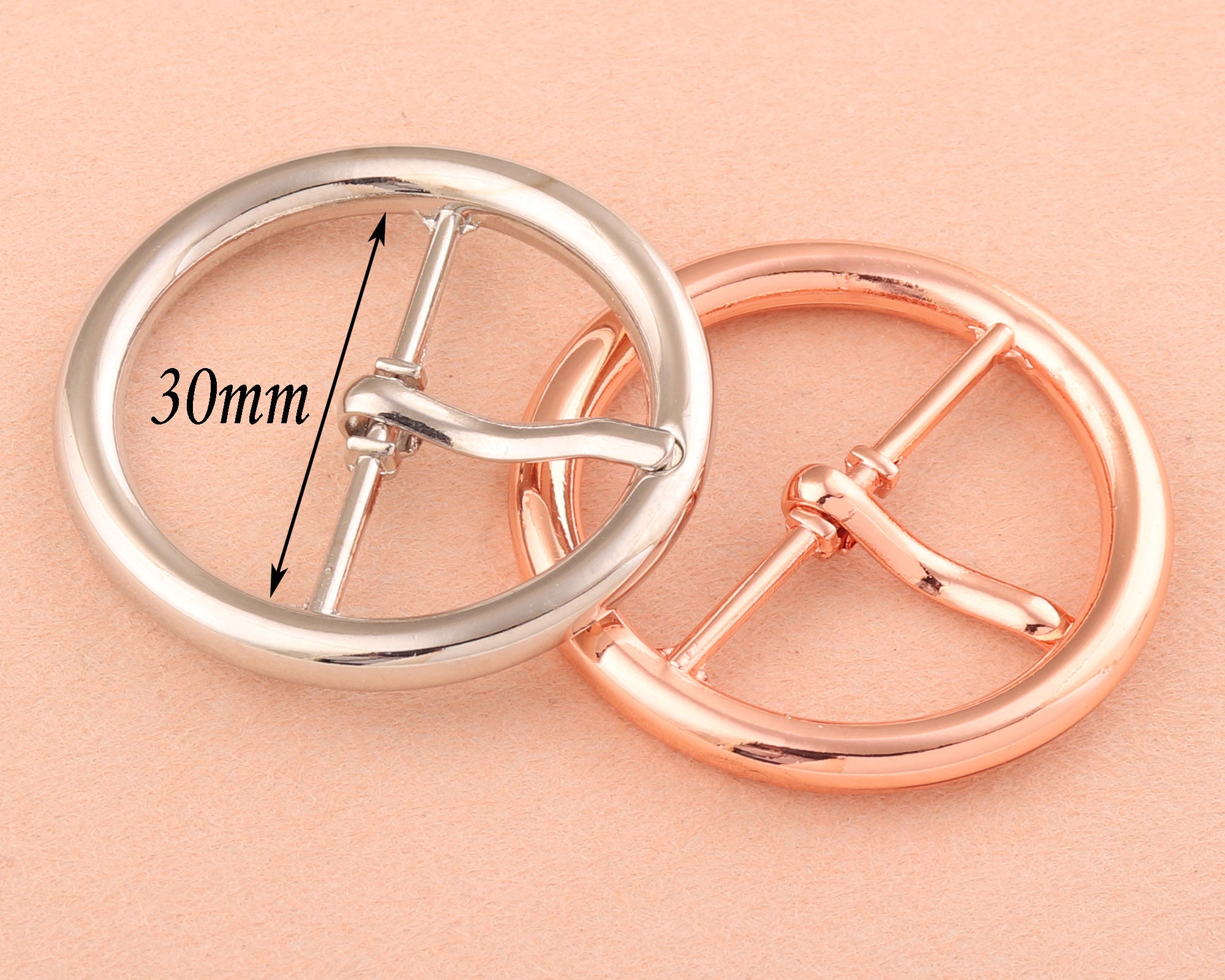 30mm silver Adjustable Belt Buckle Slide round BucklesMetal | Etsy