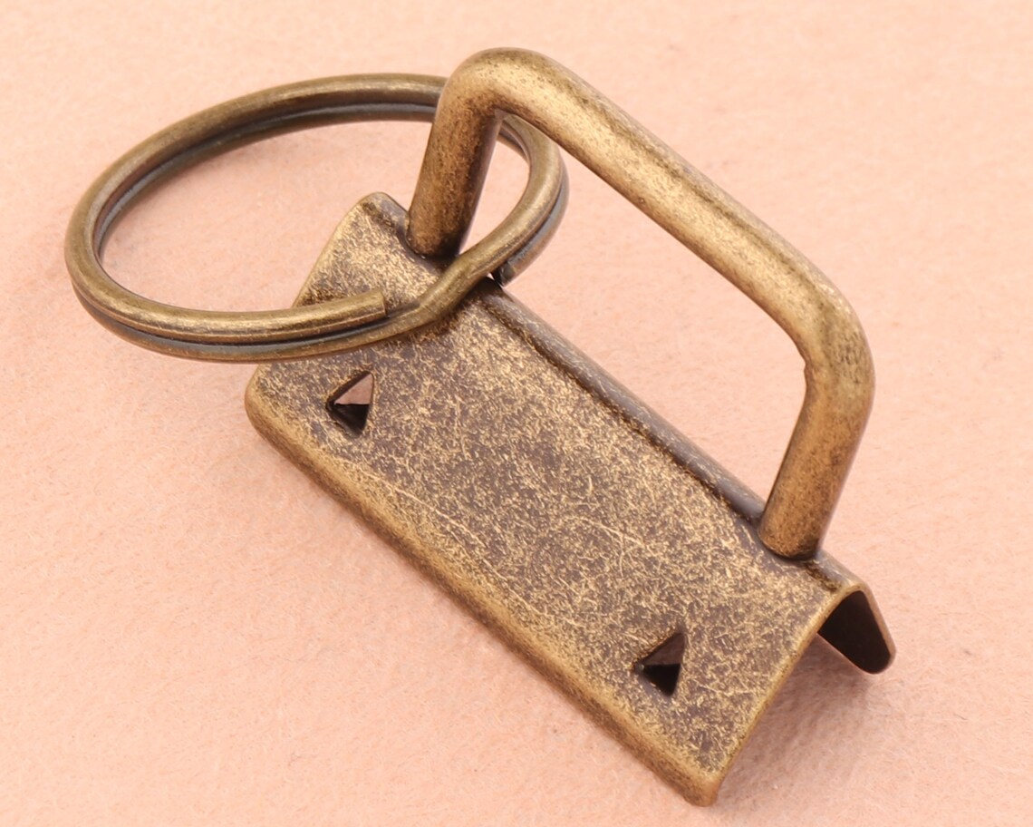 32mm Bronze Key Fob Hardware With Key Rings Sets Metal - Etsy
