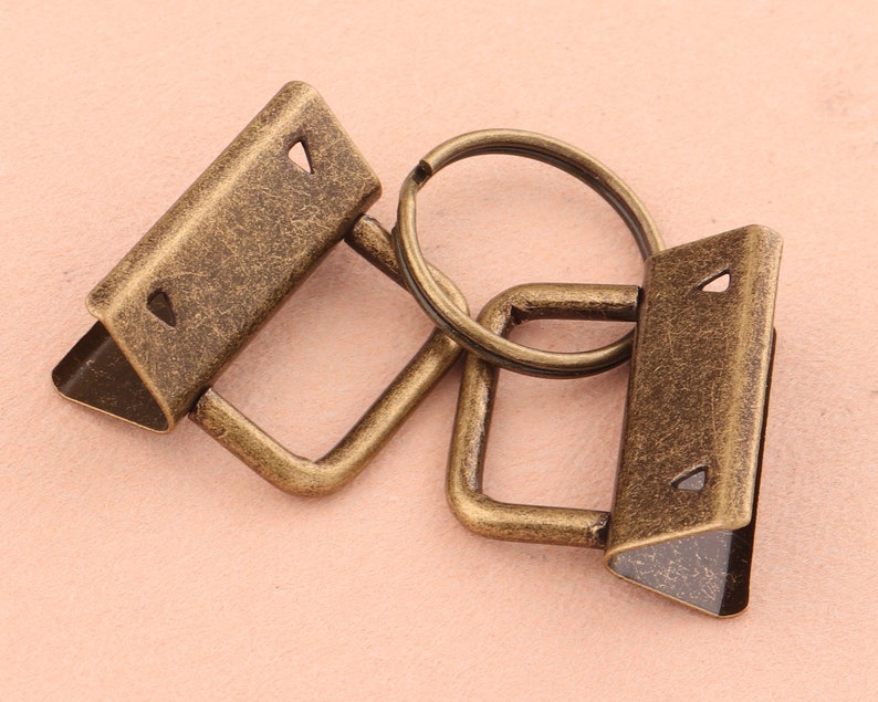32mm Bronze Key Fob Hardware With Key Rings Sets Metal - Etsy