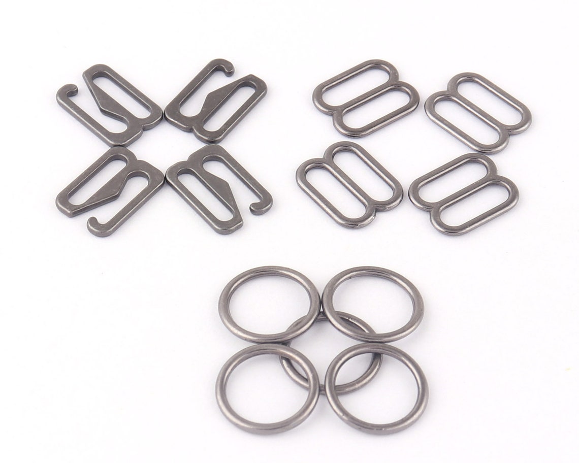 10mm Gunmetal Metal Mini Swimsuit Bra Strap G Hooks - Etsy