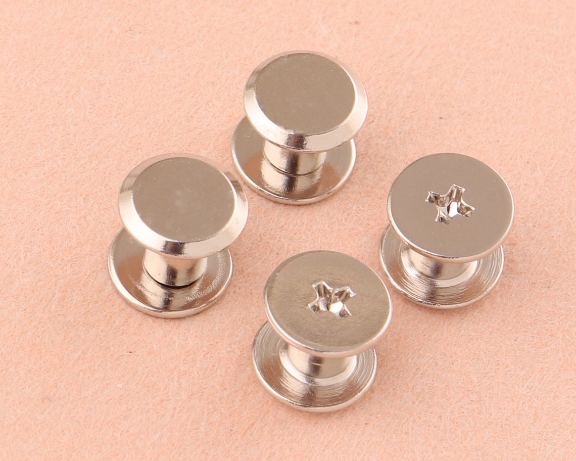 99mm Silver Screw Rivets Metal Button Screw Back Studs Screw - Etsy