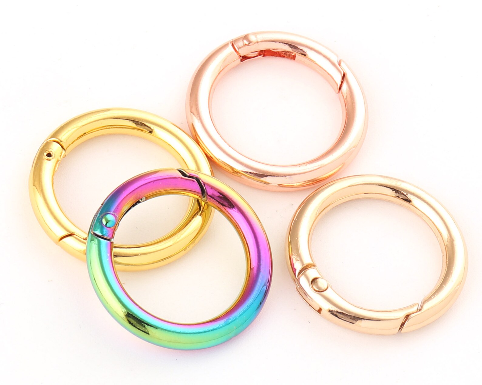 13/20mm Spring Round Ring Gate Spring Snap Hook Gate Rainbow O - Etsy