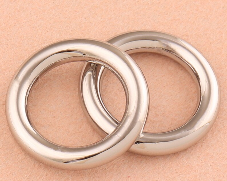 14mm Metal O Rings Welded Metal Loops Silver Round Formed | Etsy