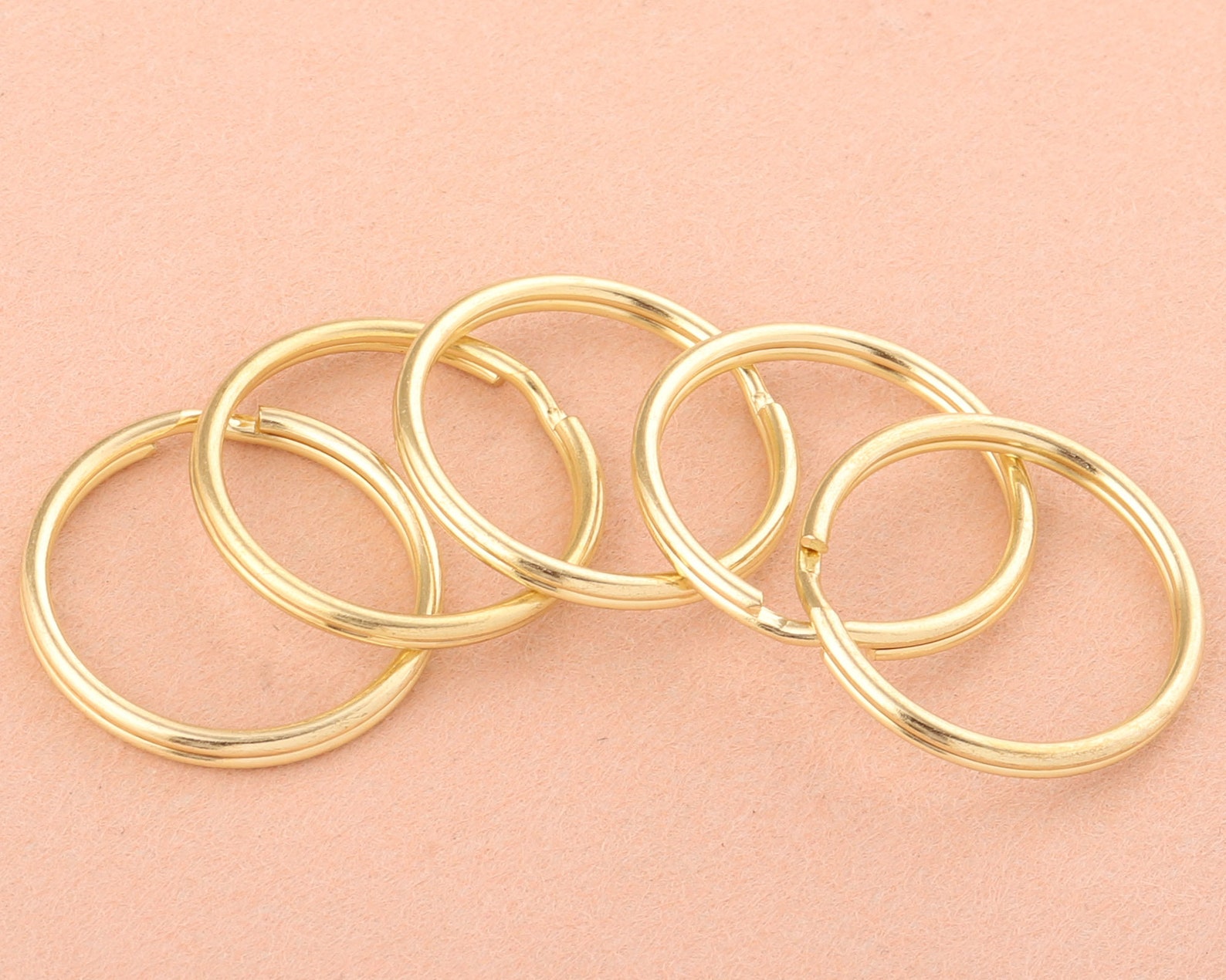 22mm Gold Round Split Key Rings Key Chain Clasp Supplieso - Etsy