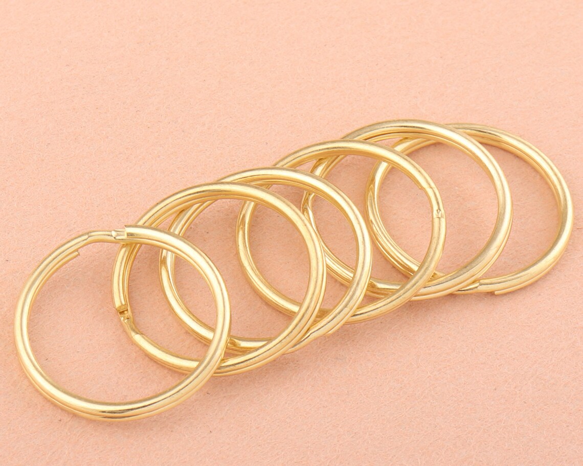 22mm Gold Round Split Key Rings Key Chain Clasp Supplieso - Etsy