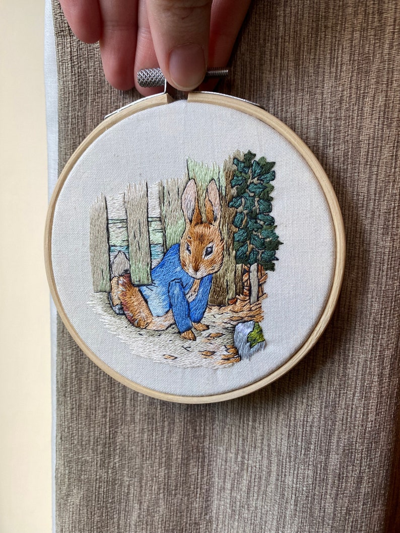 Peter Rabbit Embroidery | Handmade Embroidery | Wall Decor | Nursery ...